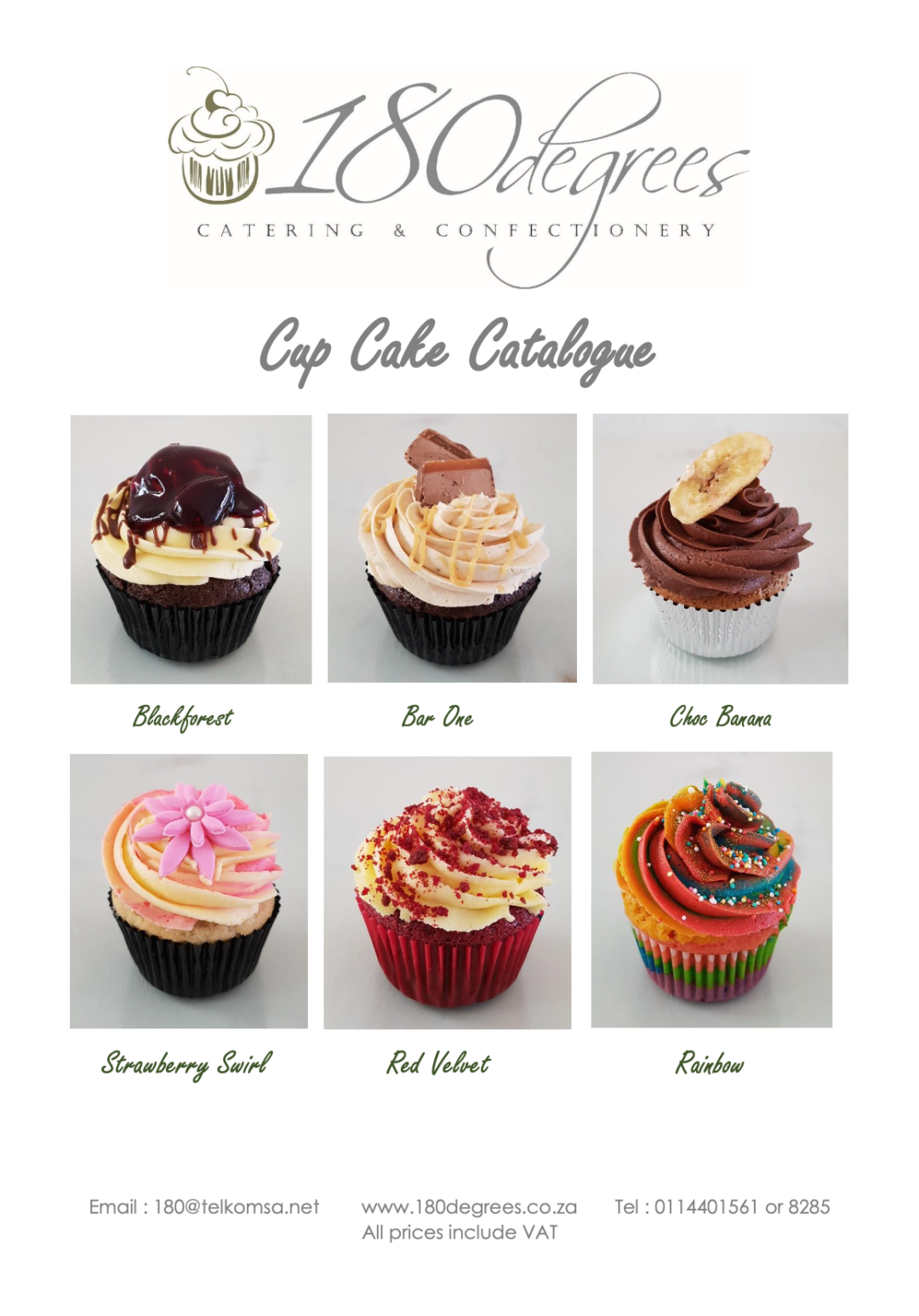 Cakes - 180 Degrees Catering & Confectionery